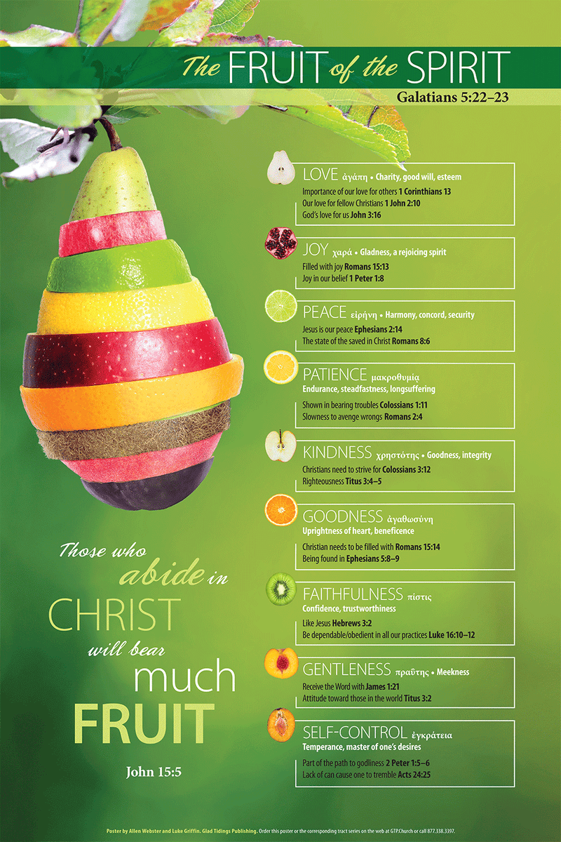 Fruit of the Spirit Poster 24 x 36 | Glad Tidings Publishing