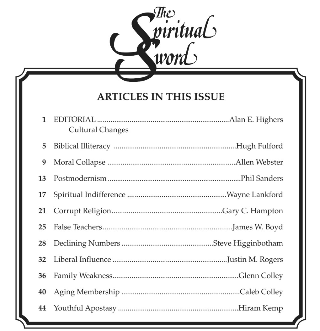 Spiritual Sword: The Church Faces the Future V55 No 2 | Glad Tidings ...