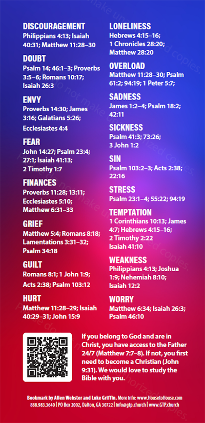 Quick Scriptures God's Emergency Numbers - No Cell Service Necessary ...