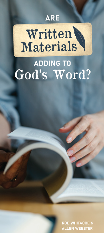 Are Written Materials Adding to God's Word? (Pack of 10) | Glad Tidings ...